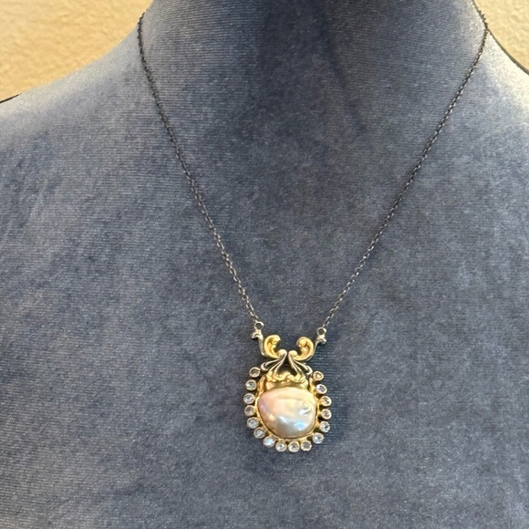 apbjewelry2010 | Jewelry | Natural Baroque Pearl 9 Inch Necklace 925 ...